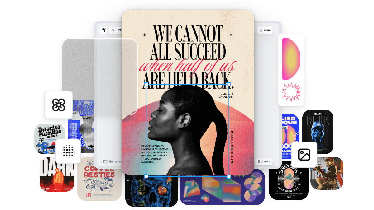 Browse Templates and Icons in Kittl Content Library