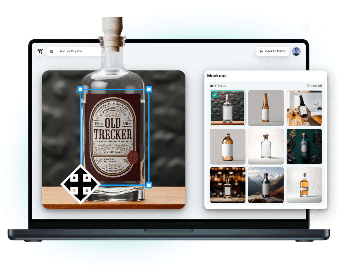 Free Online Bottle Mockup Generator | Kittl
