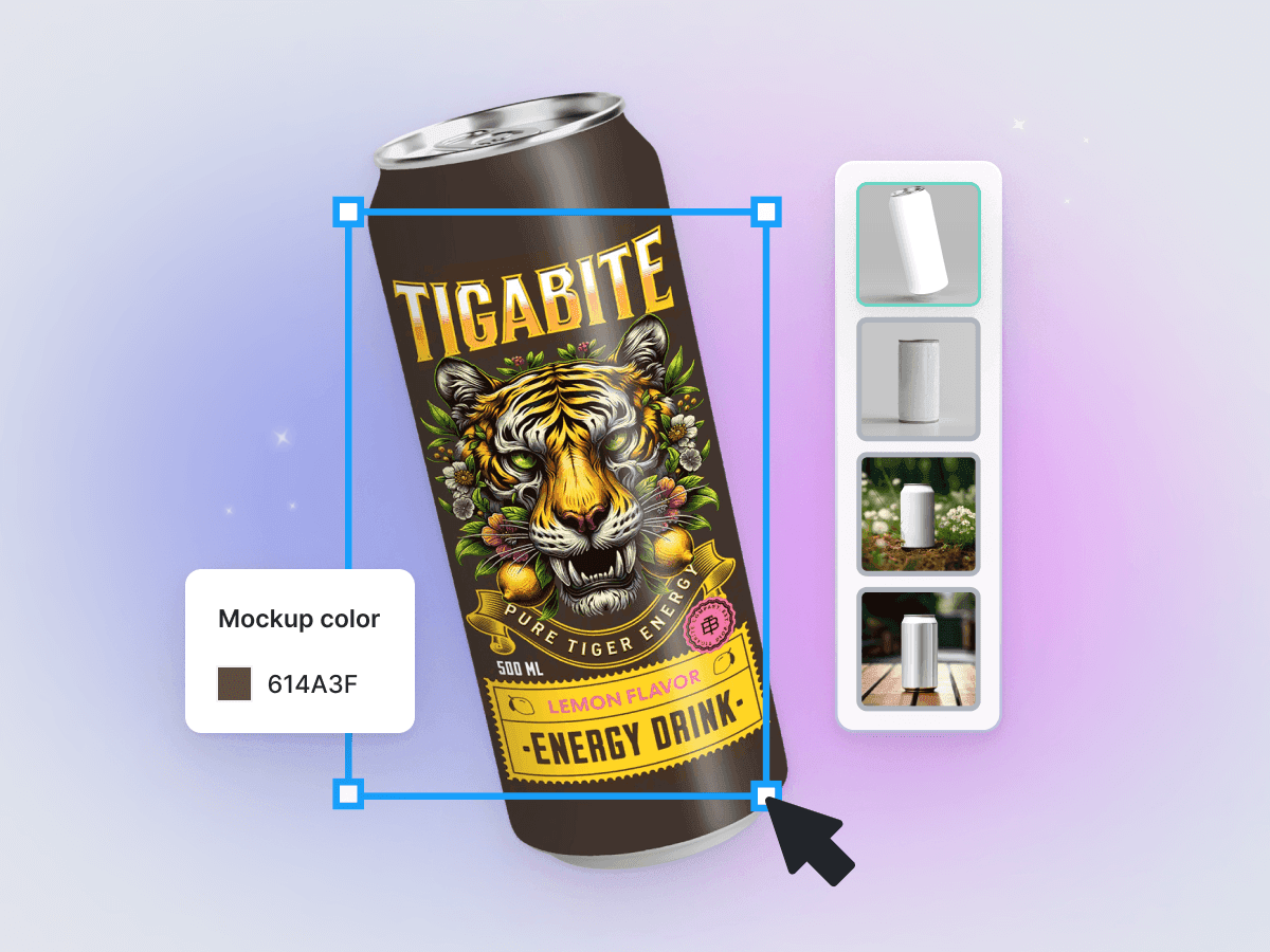 Free Online Can Mockup Generator | Kittl