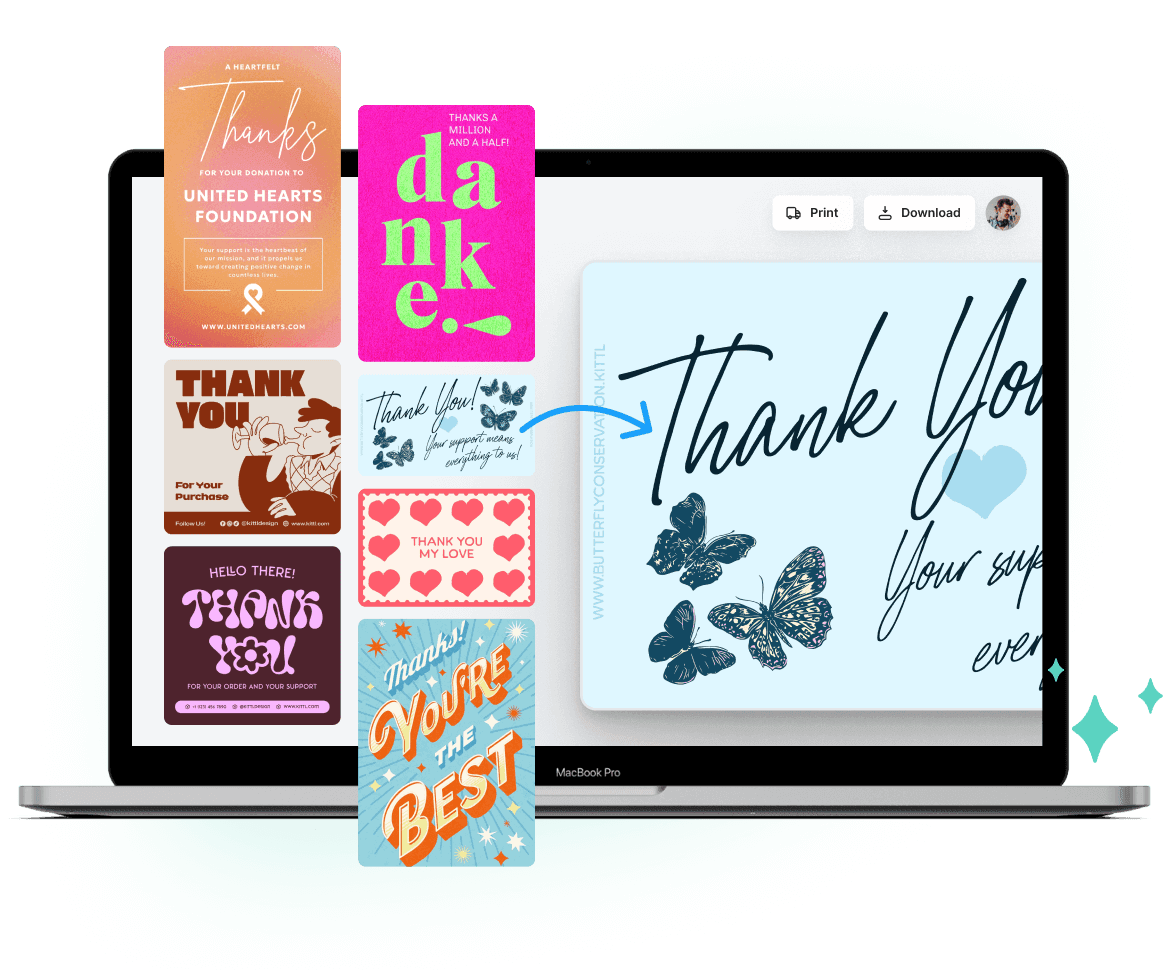 Free Thank You Card Maker | Kittl